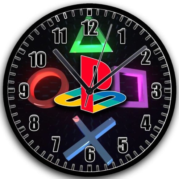 Clock | Wall Decor | Playstation Wall Clock Gaming Room Clock New ...